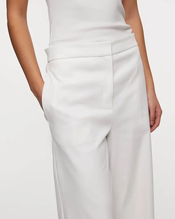 JOSEPH Trousers Temple Light Gabardine Stretch - Ivory