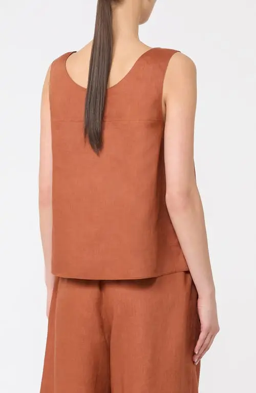 MM BY MAX MARA Dorico Linen Canvas Top