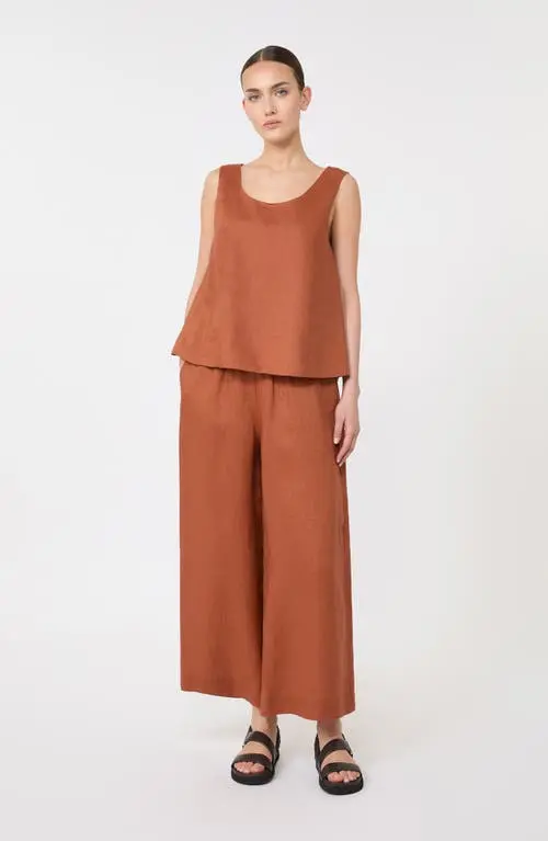 MM BY MAX MARA Dorico Linen Canvas Top
