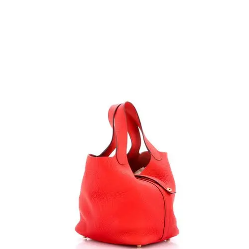 Hermès Picotin Lock Bag Clemence Pm - Red