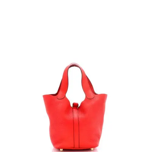 Hermès Picotin Lock Bag Clemence Pm - Red