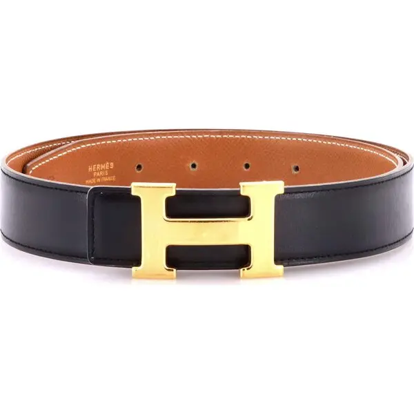 Hermès Constance Reversible Belt Leather Medium - Black
