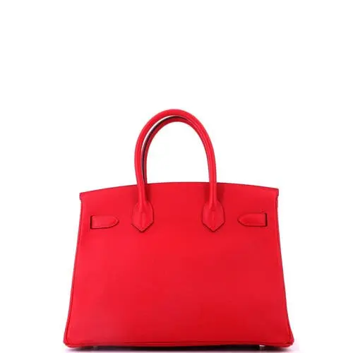 Hermès Birkin Handbag Epsom With Palladium Hardware 30 - Red