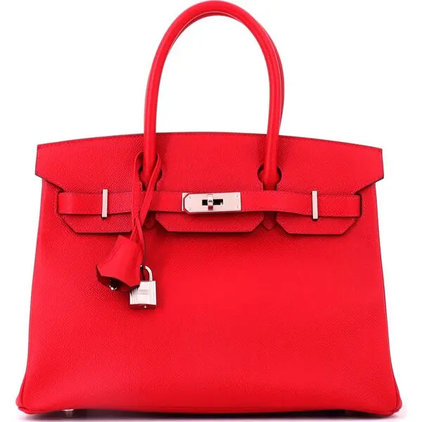 Hermès Birkin Handbag Red Epsom With Palladium Hardware 30 - Rouge Vif