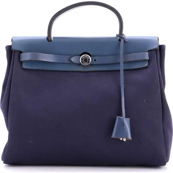 Hermès Herbag Toile And Leather Pm