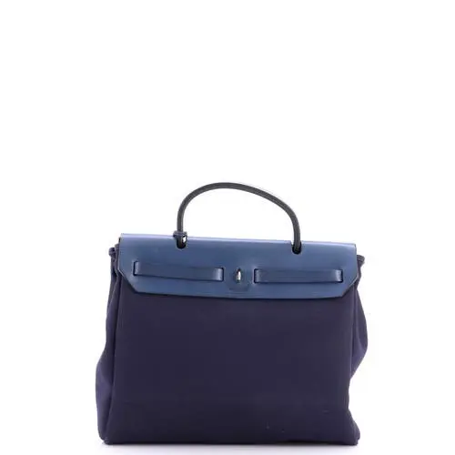 Hermès Herbag Toile And Leather Pm