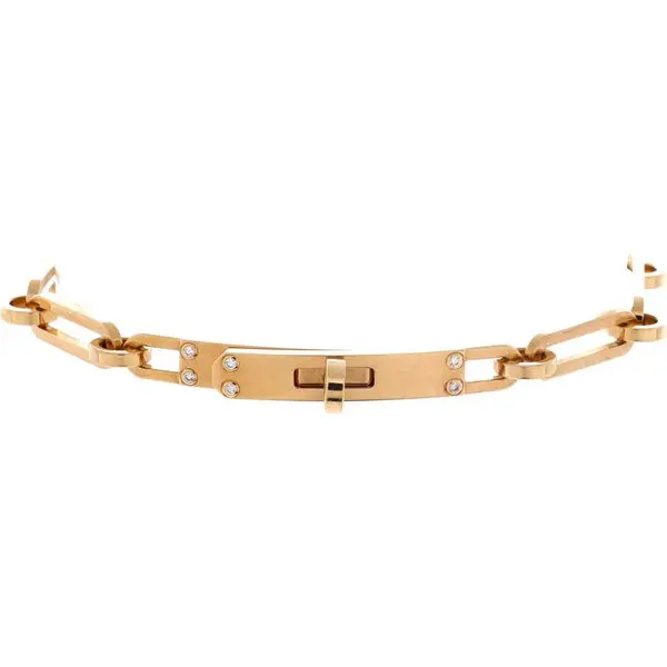 Hermès Kelly Chaine Bracelet 18k With Diamonds - Yellow Gold