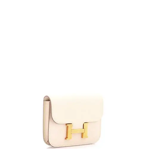 Hermès Constance Slim Wallet Epsom - Craie