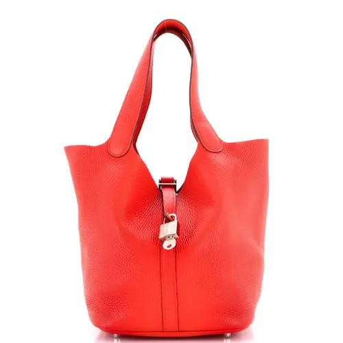 Hermès Picotin Lock Bag Clemence Mm - Red