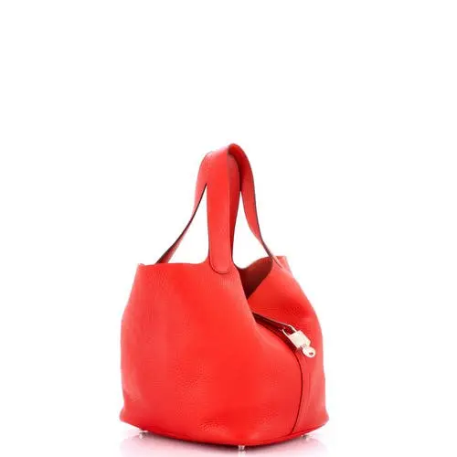 Hermès Picotin Lock Bag Clemence Mm - Red