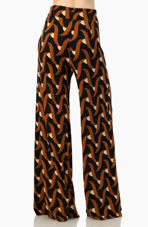 IVONNE Geometric Stretch Wide Pants