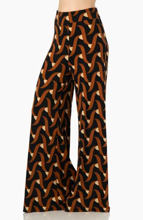 IVONNE Geometric Stretch Wide Pants