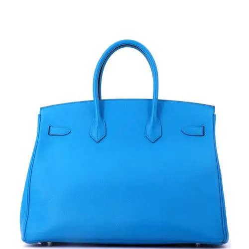 Hermès Birkin Handbag Epsom With Palladium Hardware 35 - Blue