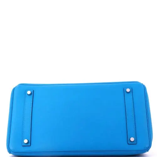 Hermès Birkin Handbag Epsom With Palladium Hardware 35 - Blue