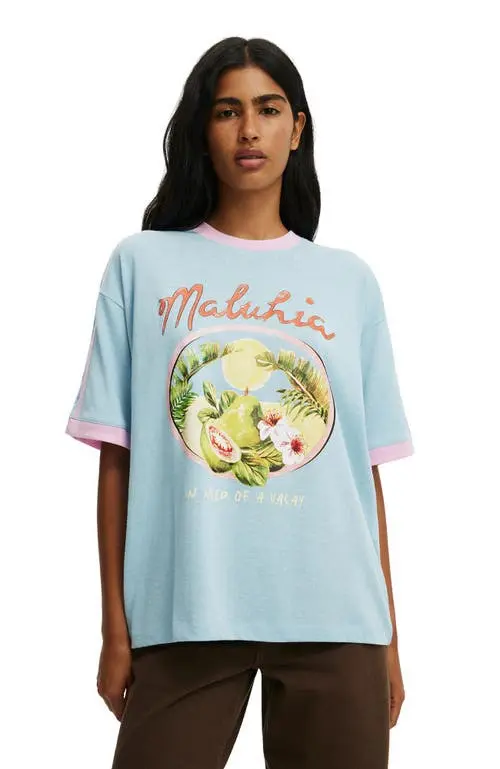 COTTON ON The Vacay Tee - Maluhia  Periwinkle Blue