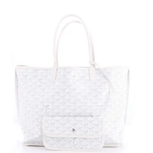 Goyard Anjou Reversible Tote Coated Canvas Pm - White