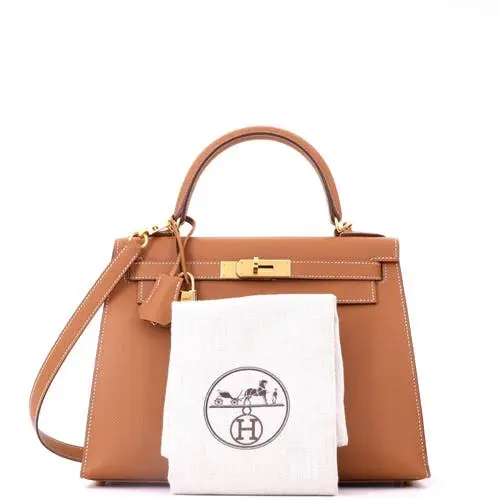 Hermès Kelly Handbag 28 Brown Epsom With Hardware - Gold