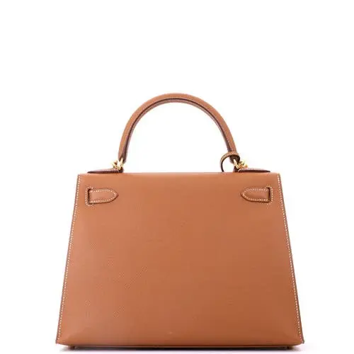 Hermès Kelly Handbag 28 Brown Epsom With Hardware - Gold