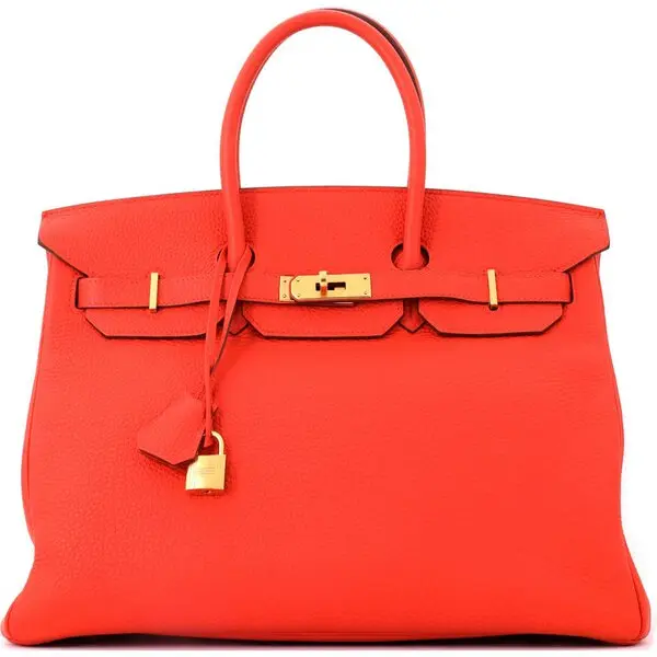 Hermès Birkin Handbag Orange Togo 35 - Capucine