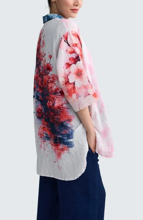 LUUKAA Printed Muslin Shirt