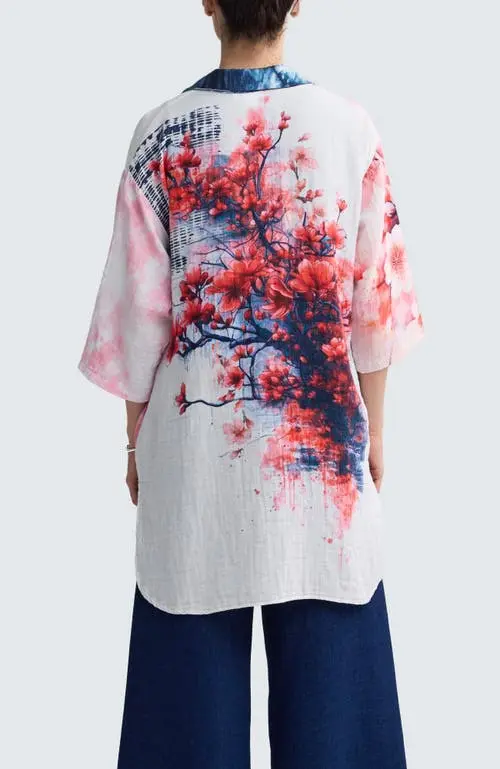 LUUKAA Printed Muslin Shirt