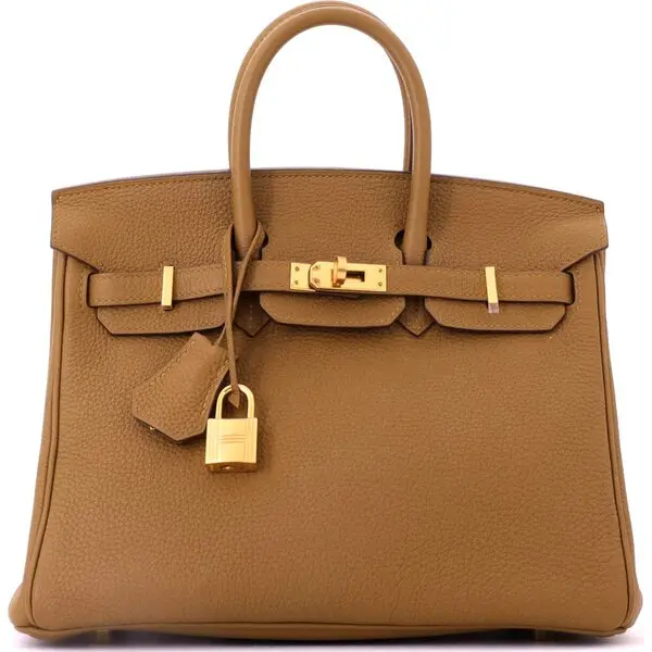 Hermès Birkin Handbag Brown Togo With Gold Hardware 25 - Bronze Dore