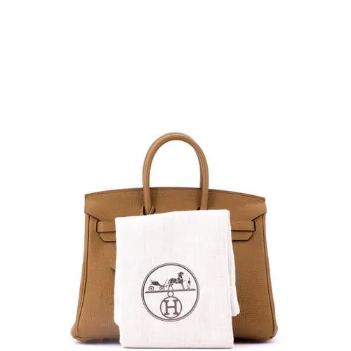 Hermès Birkin 25 Handbag Togo With Gold Hardware - Bronze Dore