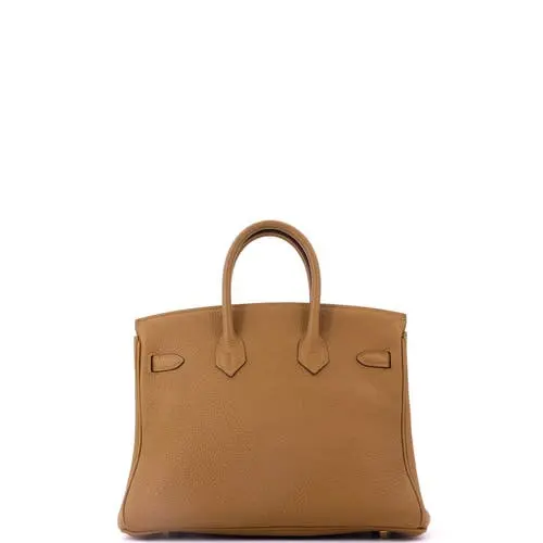 Hermès Birkin 25 Handbag Togo With Gold Hardware - Bronze Dore