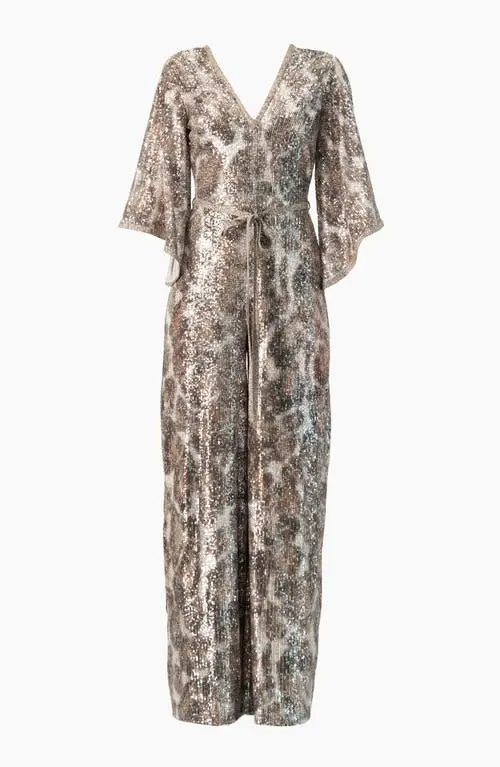 IVONNE Sequin Wide-leg Jumpsuit
