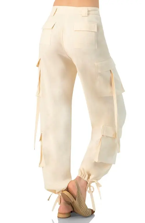 IVONNE Solid Cargo Pants With Straps
