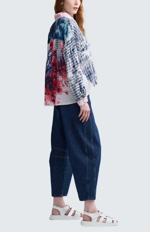LUUKAA Printed Muslin Shirt