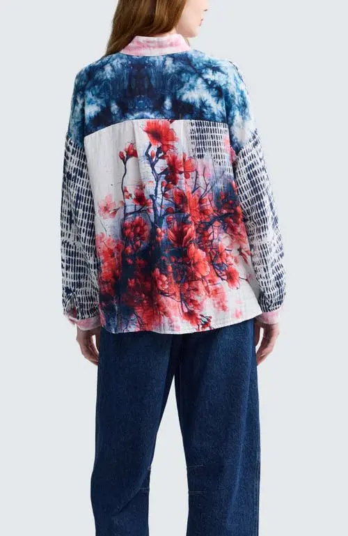 LUUKAA Printed Muslin Shirt