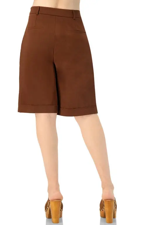 IVONNE Tailored Bermuda Shorts With Pockets