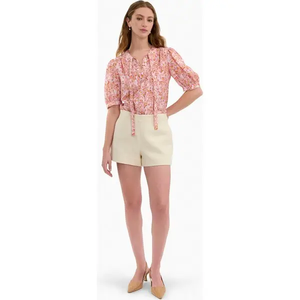 Rebecca Taylor Bellamy Silk Blouse - Pale Pink Multi