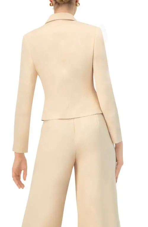 IVONNE Tailored Single-button Blazer - Sand