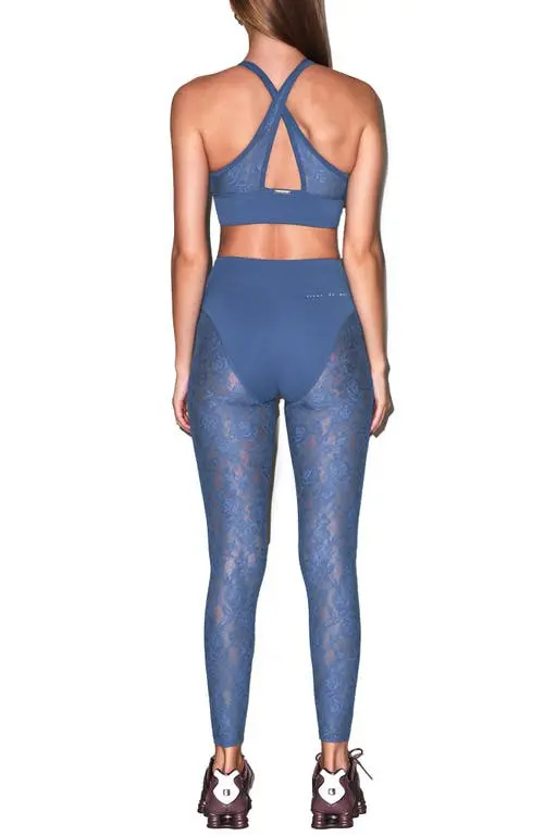 FLEUR DU MAL Le Stretch Lace Legging - Storm Blue