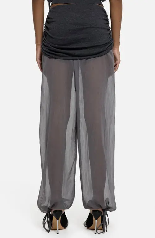 JADED LONDON Mixed Media Chiffon Joggers