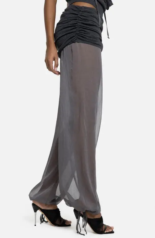 JADED LONDON Mixed Media Chiffon Joggers