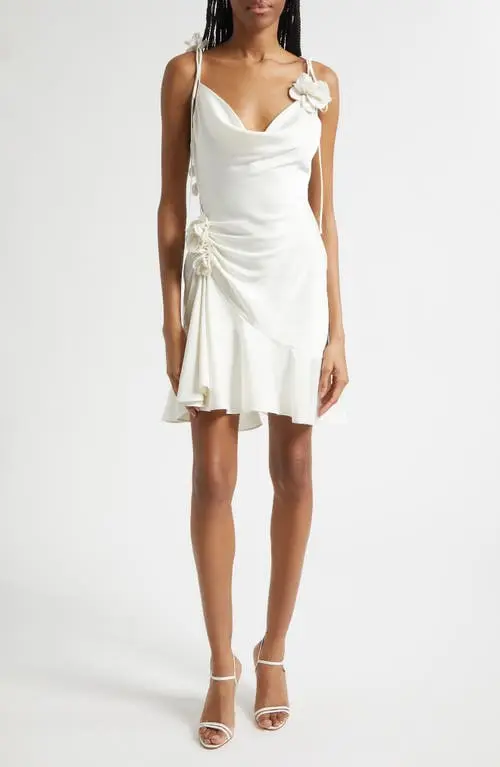 Cinq À Sept Ganessa Ruched Satin Dress - Ivory