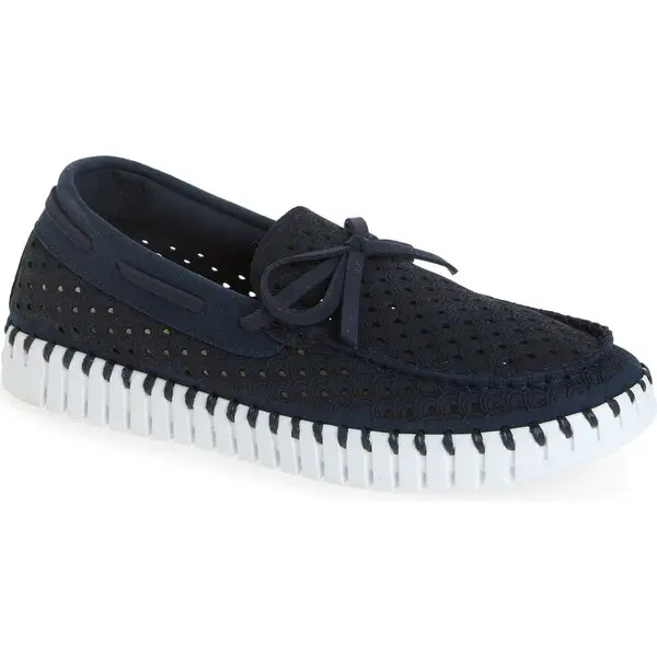 ILSE JACOBSEN Microfiber Sailor Shoe - Dark Indigo