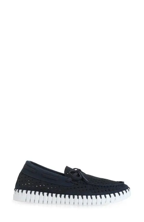 ILSE JACOBSEN Microfiber Sailor Shoe - Dark Indigo