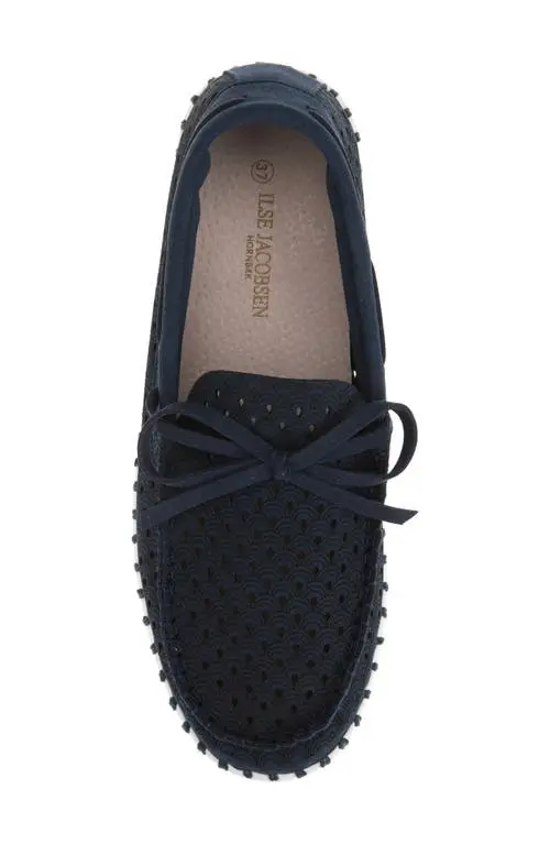 ILSE JACOBSEN Microfiber Sailor Shoe - Dark Indigo