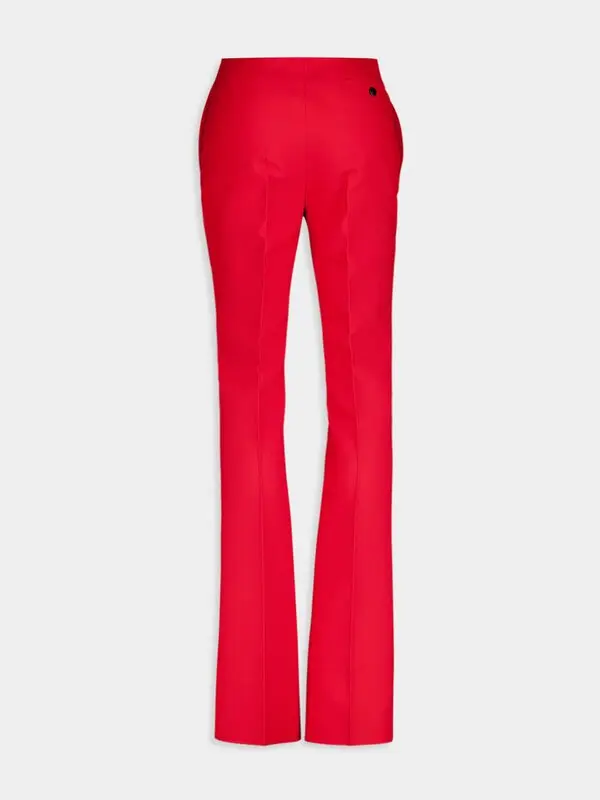FERRAGAMO Tailored Wool Trousers - Red