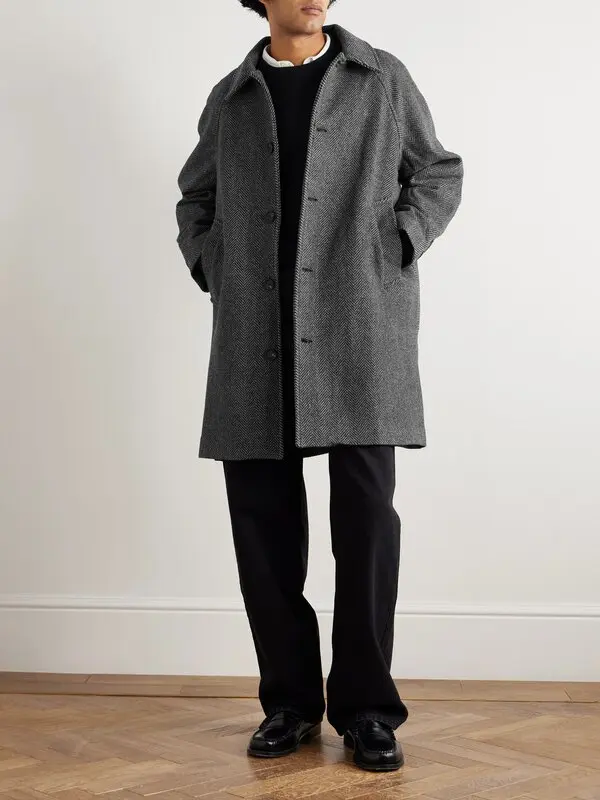 CORRIDOR Herringbone Wool Coat