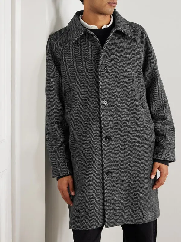 CORRIDOR Herringbone Wool Coat