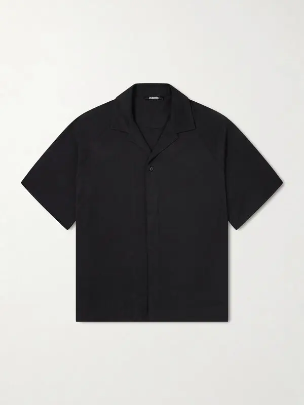 Jacquemus La Chemise Jean Atelier Camp-collar Jersey Shirt - Black