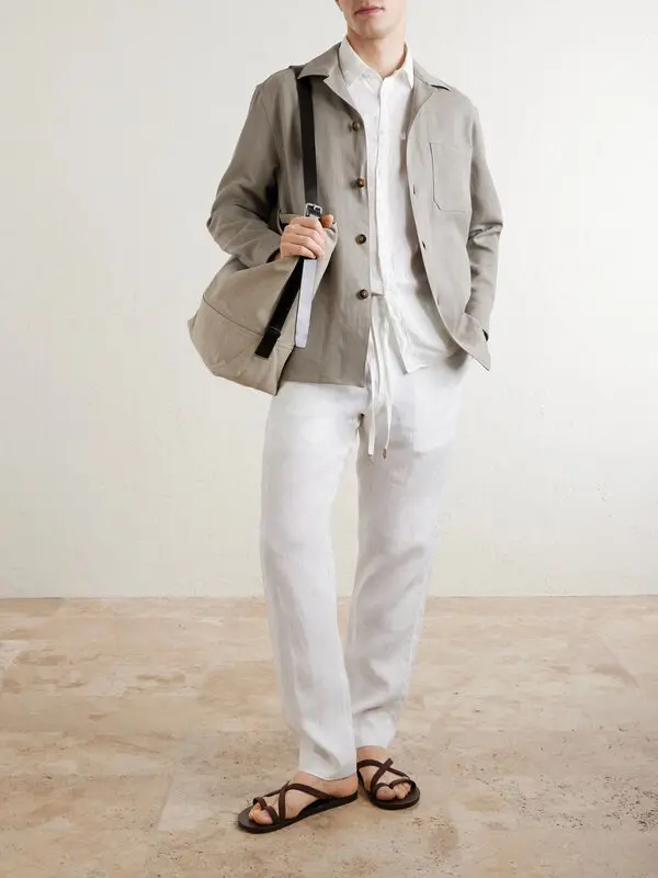 Canali Linen Shirt - White