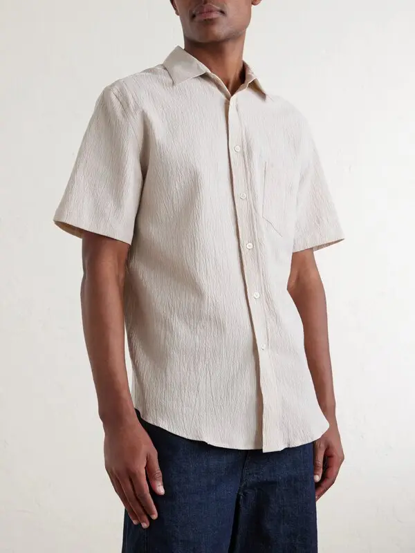 Portuguese Flannel Theme Textured Cotton-blend Shirt