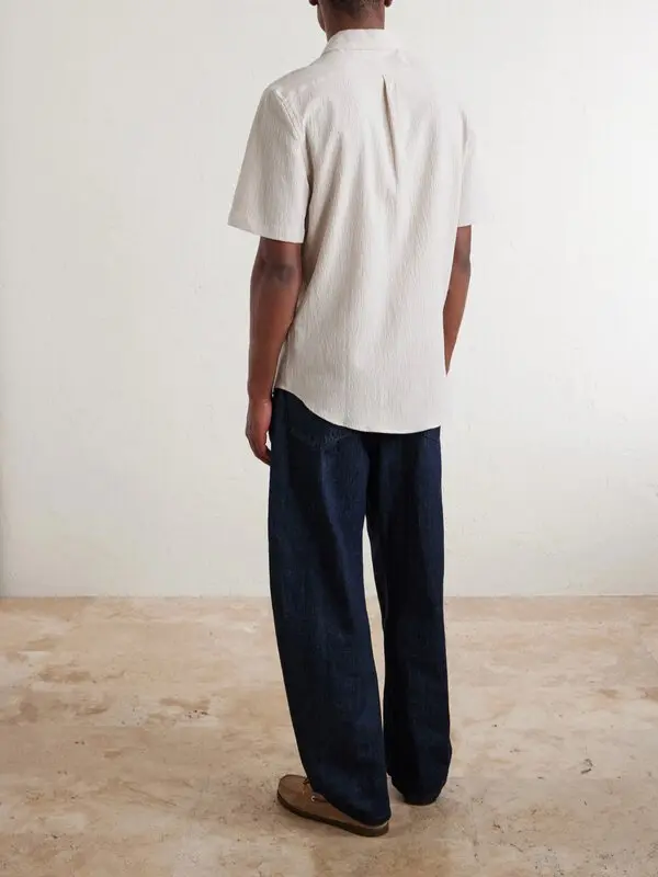 Portuguese Flannel Theme Textured Cotton-blend Shirt