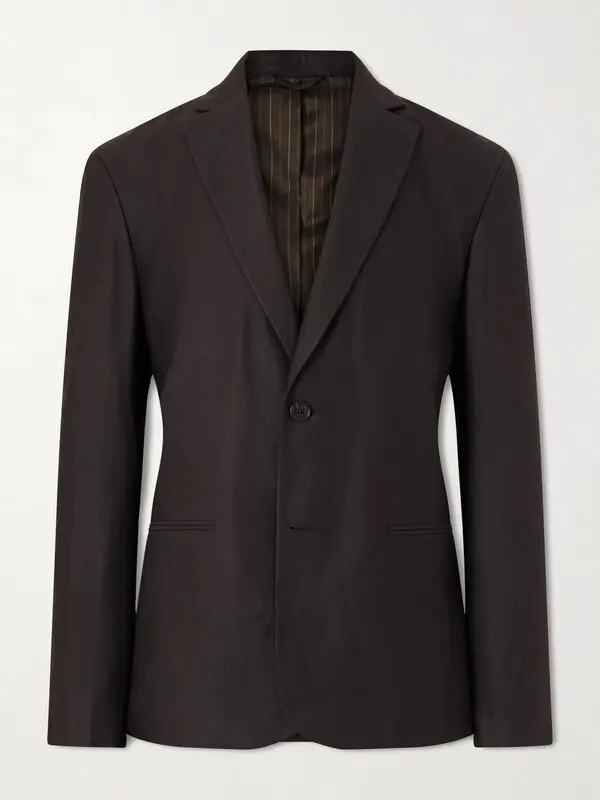 Nn07 Timo 1808 Canvas Blazer - Brown